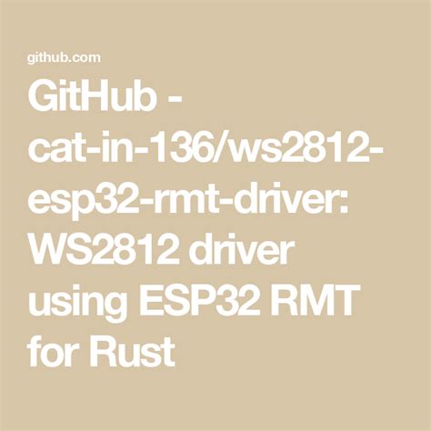 Github Cat In 136ws2812 Esp32 Rmt Driver Ws2812 Driver Using Esp32