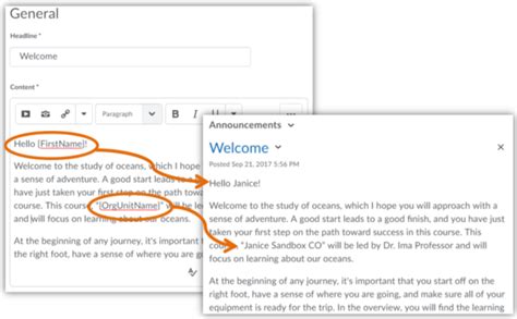 how do i use replace strings welcome to brightspace resources
