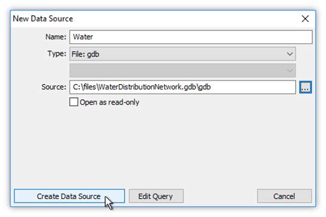 Example Connect To An ESRI GDB File Geodatabase