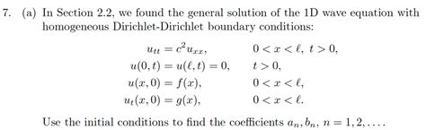 Solved A In Section 2 2 We Found The General Solution Of