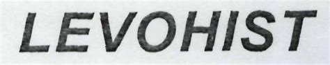 Levohist Trademark Detail Zauba Corp