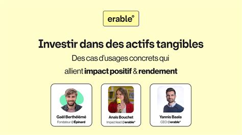 Recap Linkedin Live Investment In Tangible Assets Erable° Blog