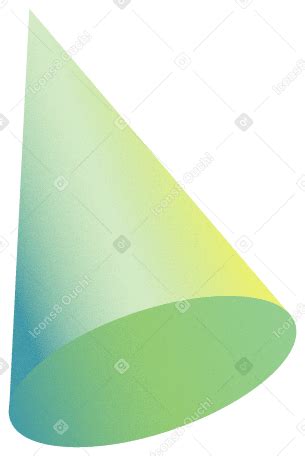 Green Cone Shape Illustration In PNG SVG