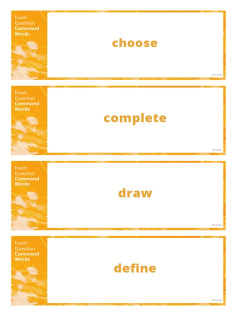 Exam Question Command Words Display Pack No Definitions Pdf