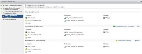 Configure VCenter HA For VSphere Basic Option VCallaway