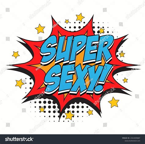 Super Sexy Retro Comic Bubble Cartoon Stock Vector Royalty Free