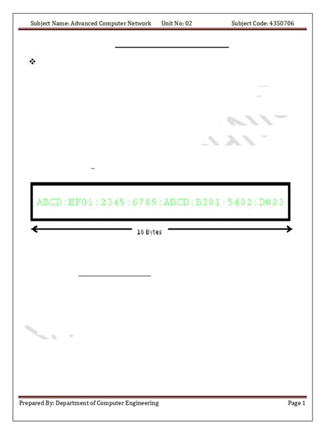 Acn Unit 2 Pdf I Pv6 Internet Protocols