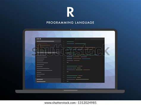 R Programming Language Learning Concept On Stock Vector Royalty Free
