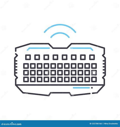 Computer Keyboard Line Icon Outline Symbol Vector Illustration Concept Sign Stock Vector