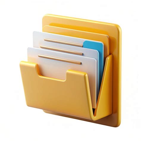 Premium Photo File Folder Document Paper Ui Icon Sign Or Symbol 3d Rendering