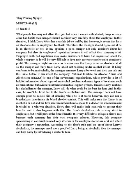 Spiked Milk Assignment Thuy Phuong Nguyen Mngt 3400 10 18 Jan 2018