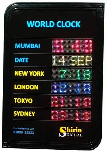 Digital Clock Digital World Clock Manufacturer From Mumbai