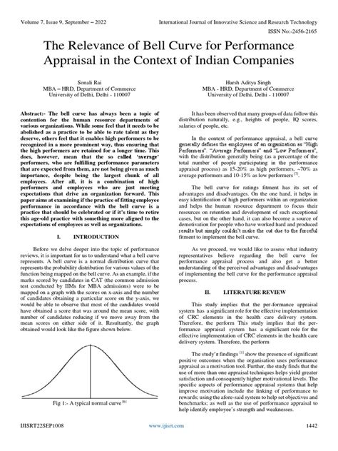 The Relevance Of Bell Curve For Performance Appraisal In The Context Of Indian Companies Pdf