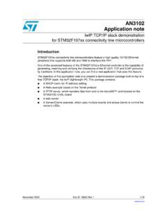 LwIP TCP IP Stack Demonstration For STM F Xx Lwip Tcp Ip Stack Demonstration For
