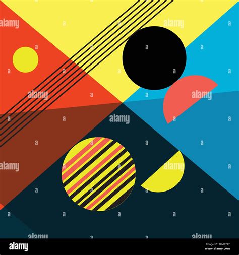 Abstract Multi Colored Background Of Geometric Objects An Example Of An Unusual Abstraction