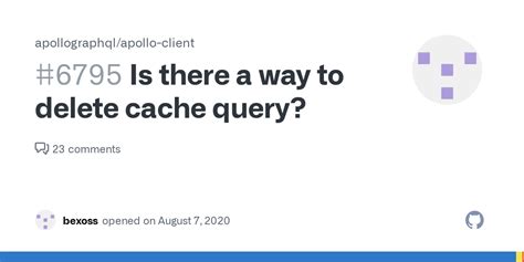 Is There A Way To Delete Cache Query Issue Apollographql Apollo Client Github