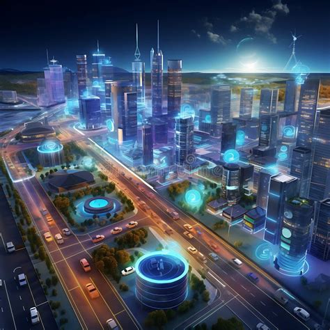 Visionary Smart City With Integrated Iot Systems And Cyber Enhanced Urban Landscape For The