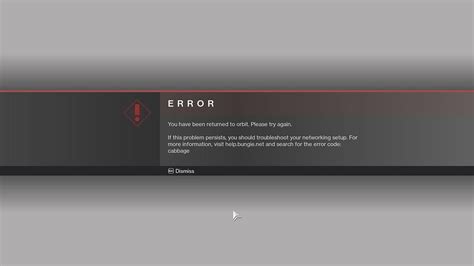 destiny 2 cabbage error code possible fixes causes and more