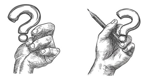 premium vector sketch one line hand draw question mark quiz and
