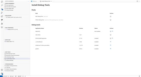 Debug Tools Zephyr Workbench Debug Tools Zephyr Workbench