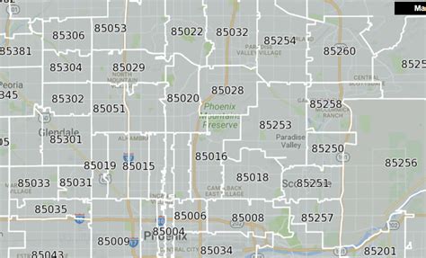 Maricopa County Zip Code Map Printable