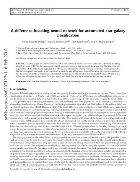 Pdf A Difference Boosting Neural Network For Automated Star Galaxy