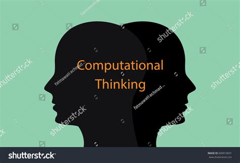 Computational Thinking Concept Illustration Human Head Stock Vector Royalty Free 609019601