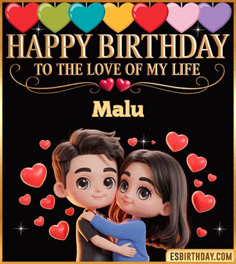 Happy Birthday Malu  🎂 Animated Images Wishes And Music 【27 S】