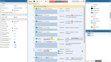 Construct How To Make Asteroids Tutorial YouTube