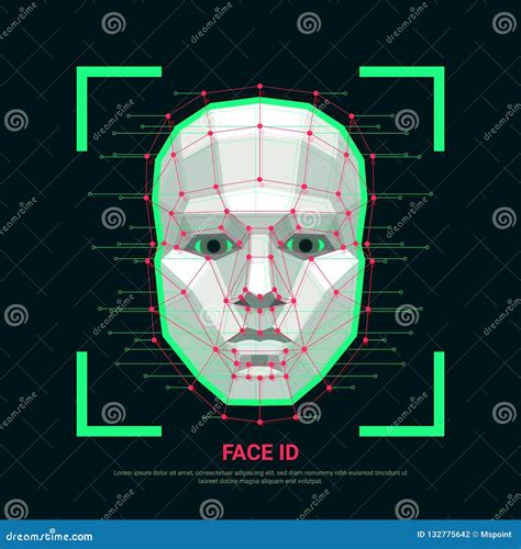 Facial Recognition Technology Scan And Detect People Face For