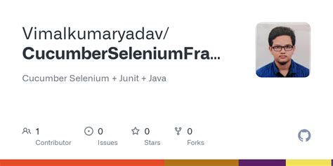 github vimalkumaryadav cucumberseleniumframework cucumber selenium