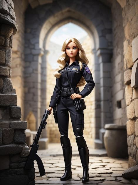 Premium Ai Image A Barbie Security Gard