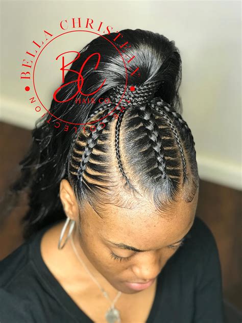 Black American Hairstyle Braids Medium Length Hairstyles