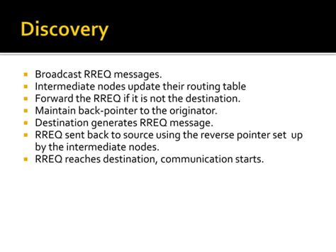 aodv routing protocol pptx