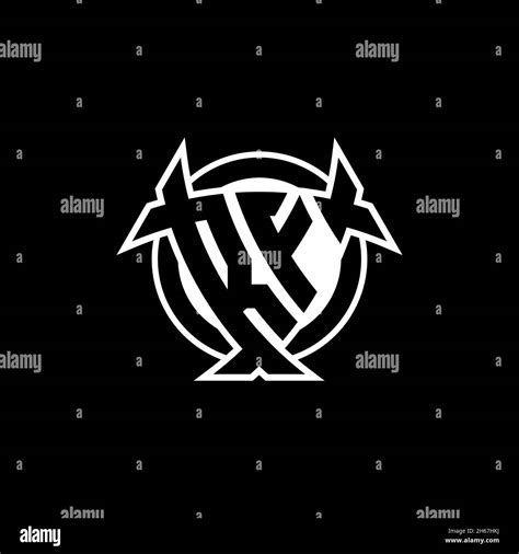 RF Monogram Logo Letter With Triangle Shield And Circle Shape Style Design On Isolated