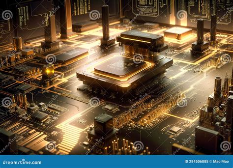 Close Up View Of A Modern Gpu Card With Circuit And Connections 3d