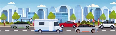 Traffic Jam Background Stock Illustrations 2 945 Traffic Jam