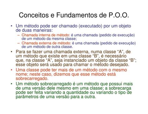Programação Orientada A Objetos Ii Ppt