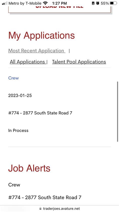 Application Status Meaning R Tjcrew