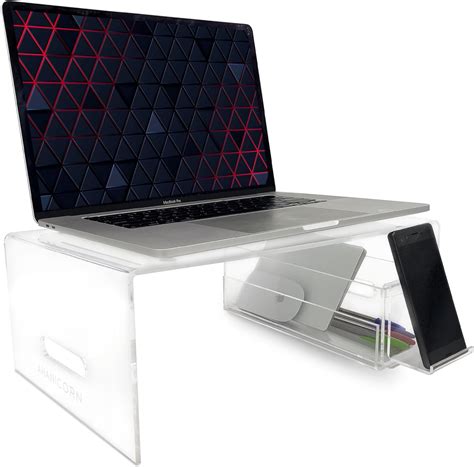 Ahanicorn Acrylic Laptop Stand For Desk Bed And Coffee
