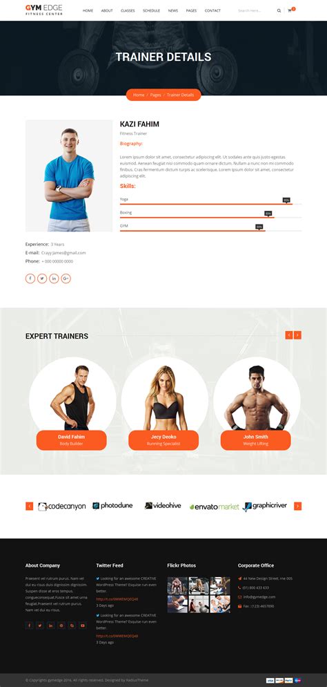 Gym Edge Fitness Html5 Responsive Template By Radiustheme Themeforest