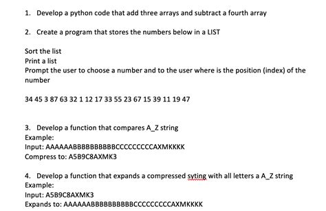Solved Develop A Python Code That Add Three Arrays And Chegg