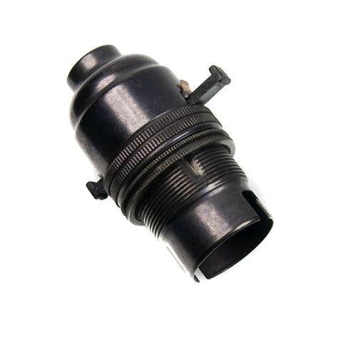 Bronze Effect Switched Lamp Holder Bayonet Cap 12 Screw Thread