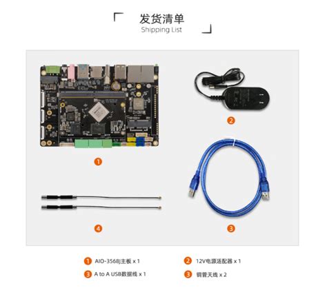 瑞芯微rk3568开发板 Aio 3568j 核心板 支持4g 双网口 Wifi6firefly 仅配件：mipi摄像头 8gb64gb