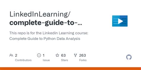 Github Linkedinlearningcomplete Guide To Python Data Analysis