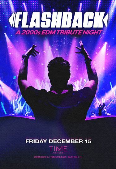 Flashback 2000s Edm Tribute Night Tickets At Time Nightclub In Costa