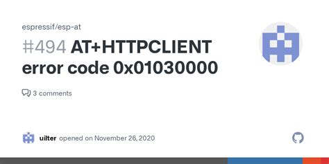 AT HTTPCLIENT Error Code X Issue Espressif Esp At GitHub