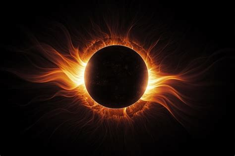 Premium Ai Image Aweinspiring Solar Eclipse Phenomenon Generative Ai
