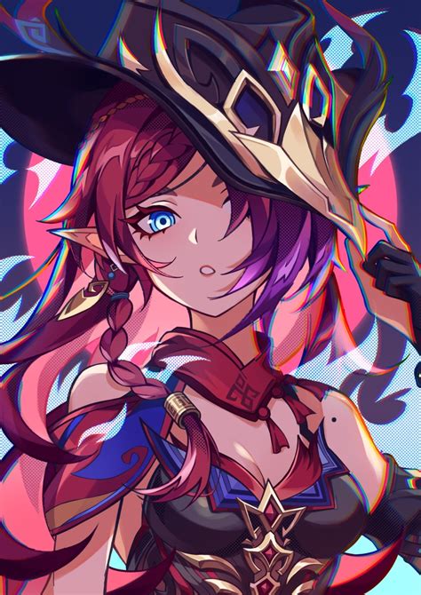 Nochyon Chasca Genshin Impact Genshin Impact Multicolored Background Absurdres Commentary