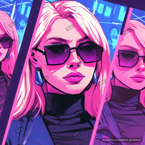 Ai创作图酷女孩插画 潮流插画美女人物插画 美女潮流插画 时尚潮流矢量人物 时尚潮流人物原创插画 赛博朋克潮流人物 时尚人物插画 女性杂志封面配图插图 都市女孩插画 未来时尚商业插画 网红潮流